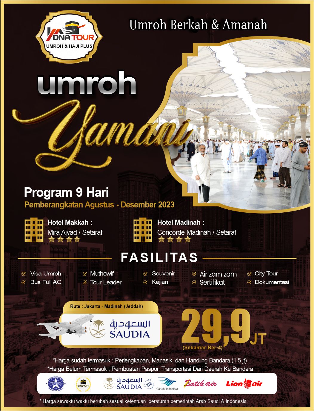 Biro Travel Umroh Wonosobo DNA Tour Travel Umroh & Haji Plus